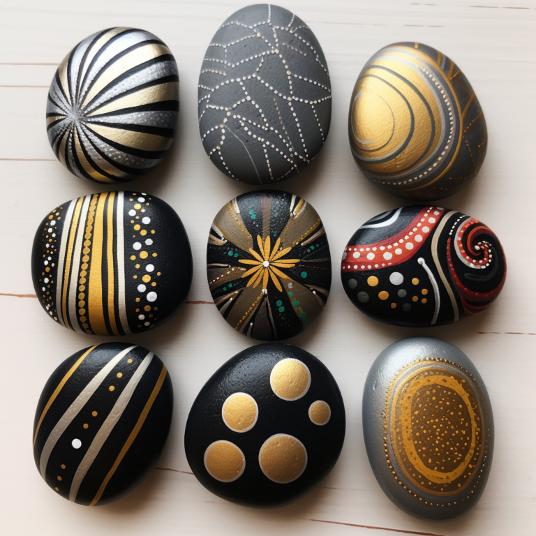 Cute rock painting ideas using metallic paint – Your lara